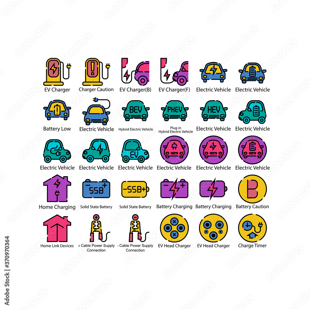 Battery Electric Vehicle Icon.(BEV,EV).Electric car. Stock Vector ...