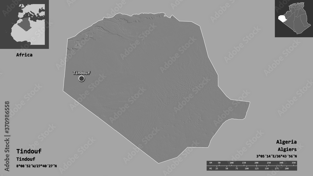 Tindouf, province of Algeria,. Previews. Bilevel Stock Illustration ...