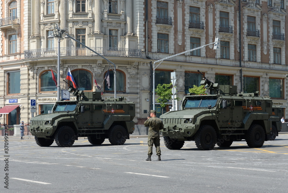Multi-purpose armored vehicle "Typhoon-K" with a remote control combat ...