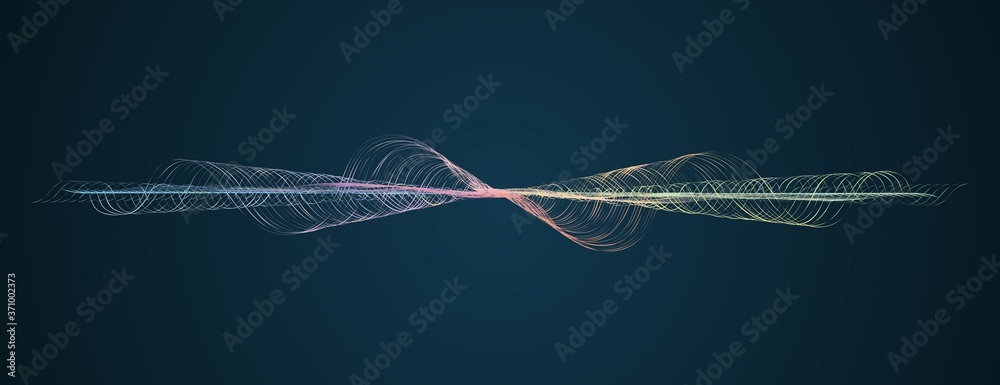 Soundwave smooth curved lines Abstract design element Technology dark ...