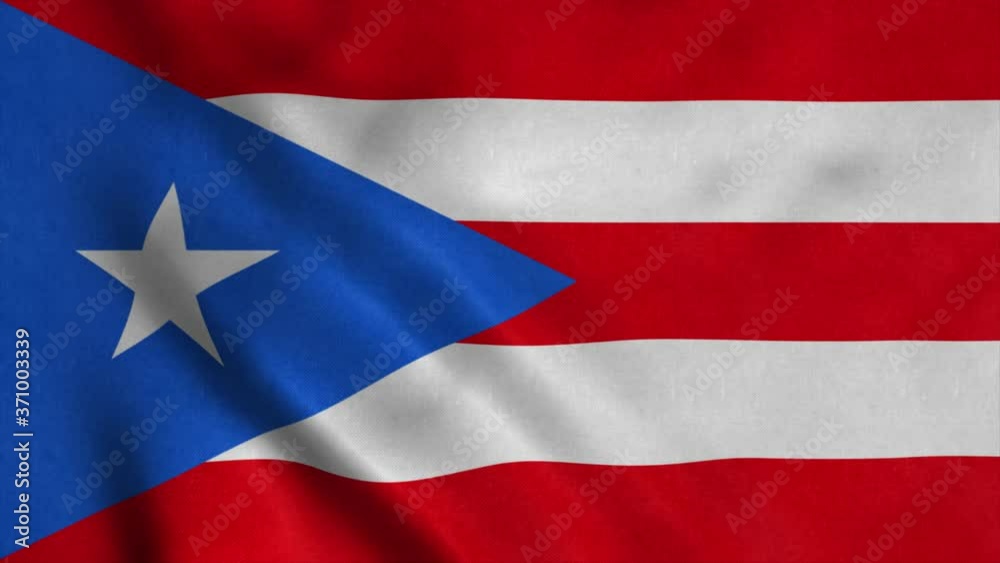 Puerto Rico flag waving in the wind. National flag of Puerto Rico. Sign ...