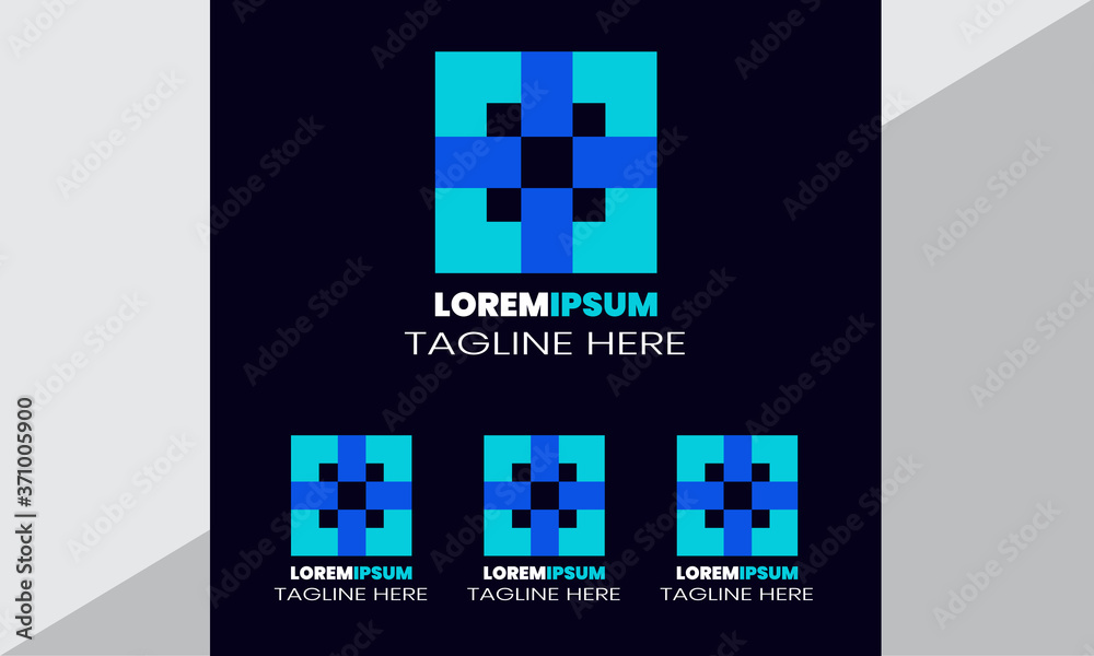 Square shape logo design ideas for a corporate company Stock Vector ...