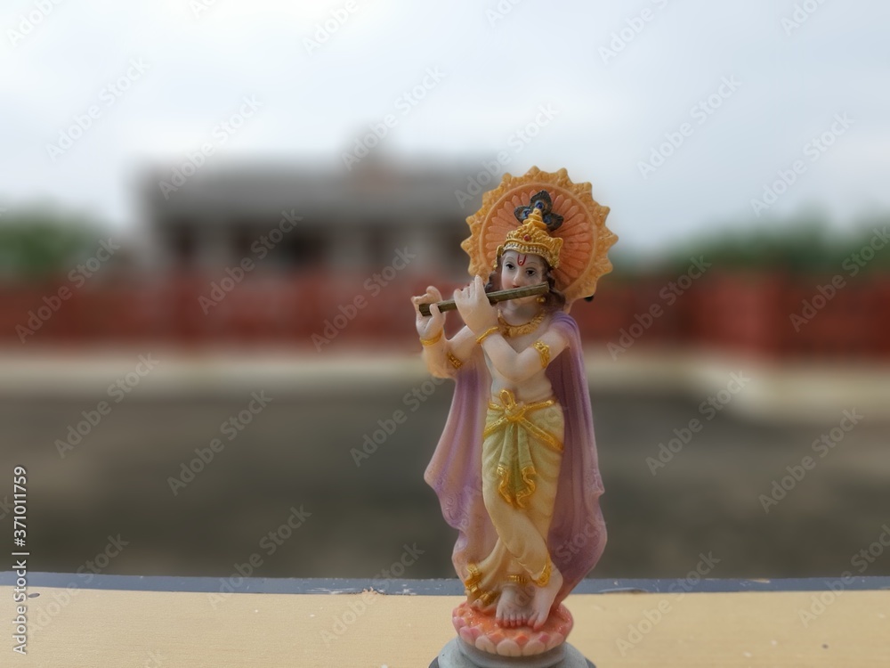 Picture of Sculpture of Lord Krishna Stock Photo | Adobe Stock