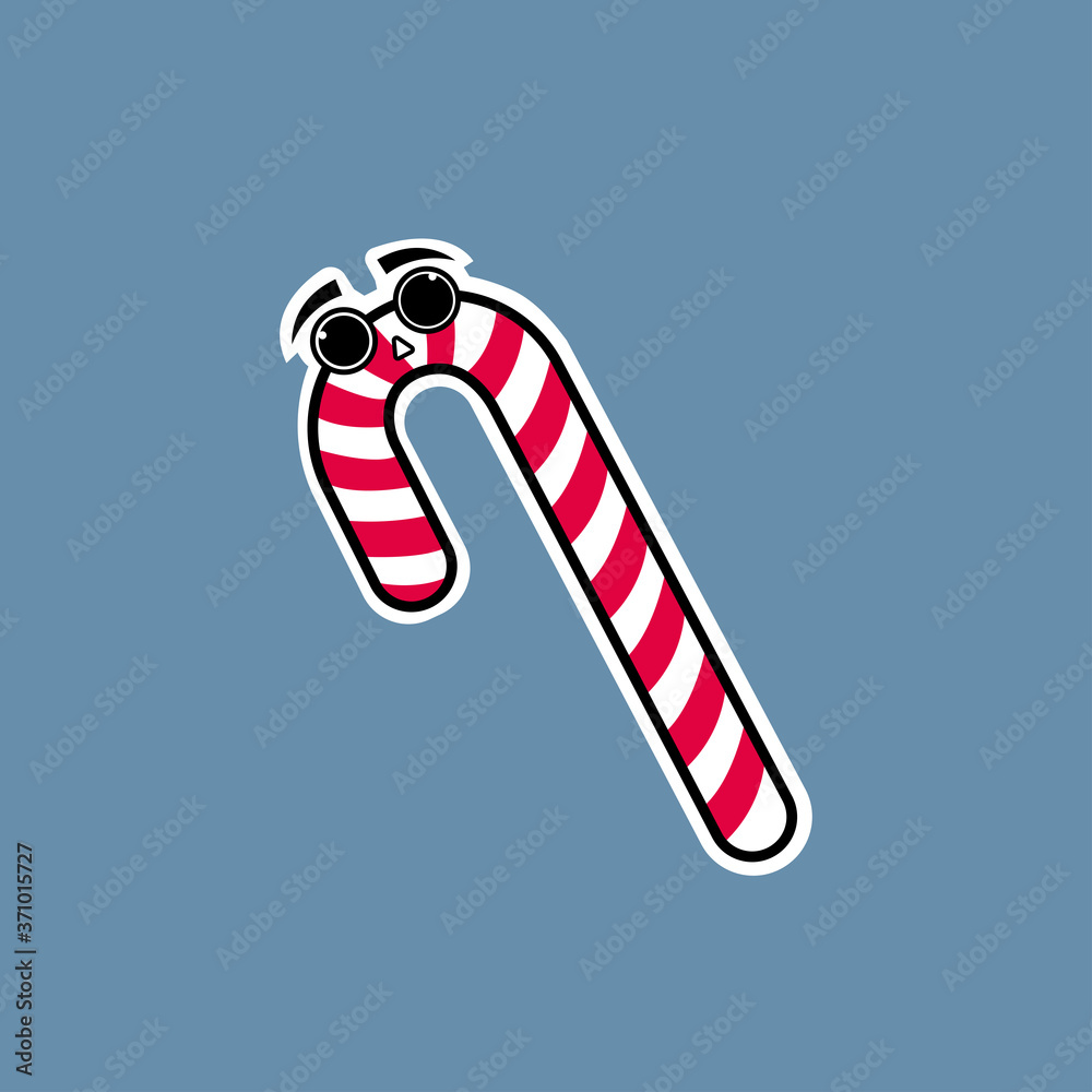 Candy Cane character Vector Stock Vector | Adobe Stock