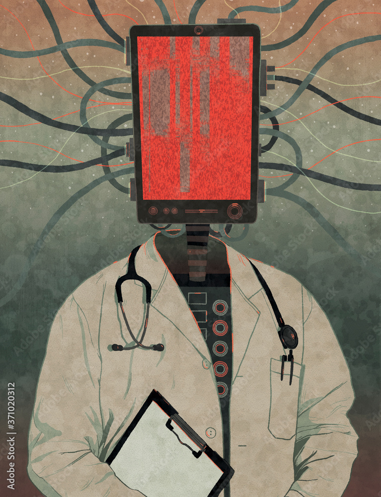 Robot doctor Stock Illustration | Adobe Stock