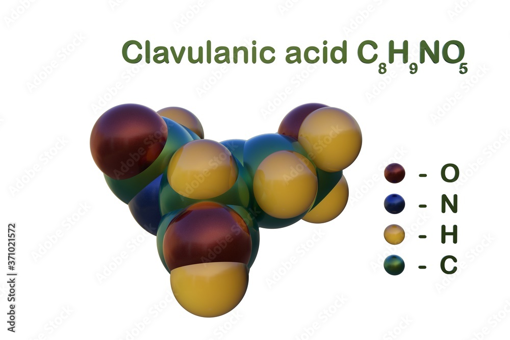 Structural chemical formula and space-filling molecular model of ...