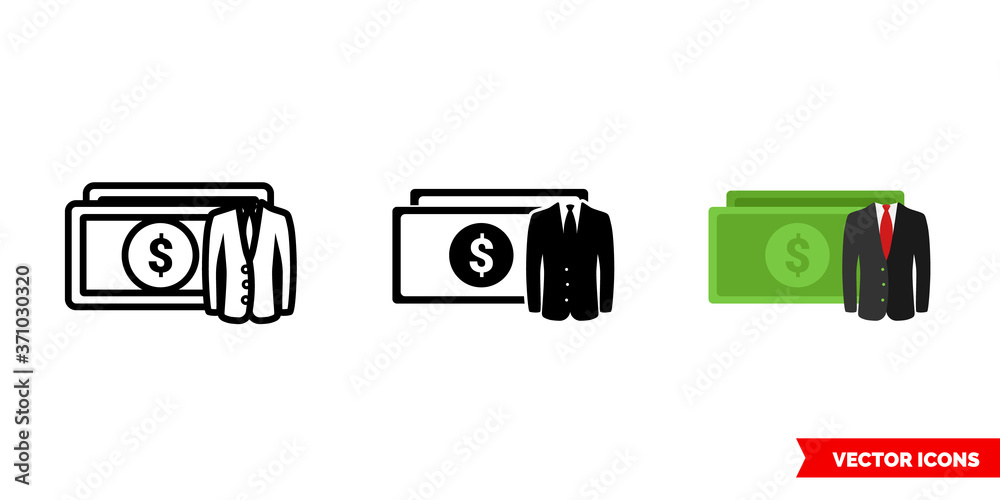 Private equity icon of 3 types color, black and white, outline ...