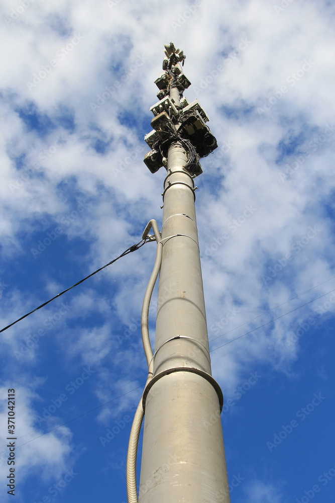 pillar of one of cells of cellular communication with antennas and ...