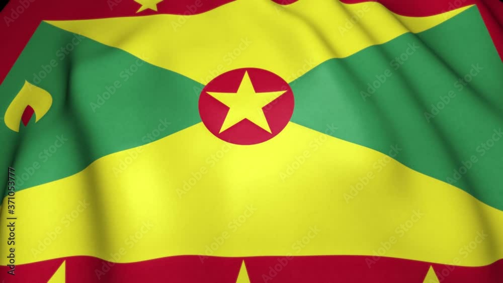 Waving realistic Grenada flag in 4K, loop animation Stock Video | Adobe ...