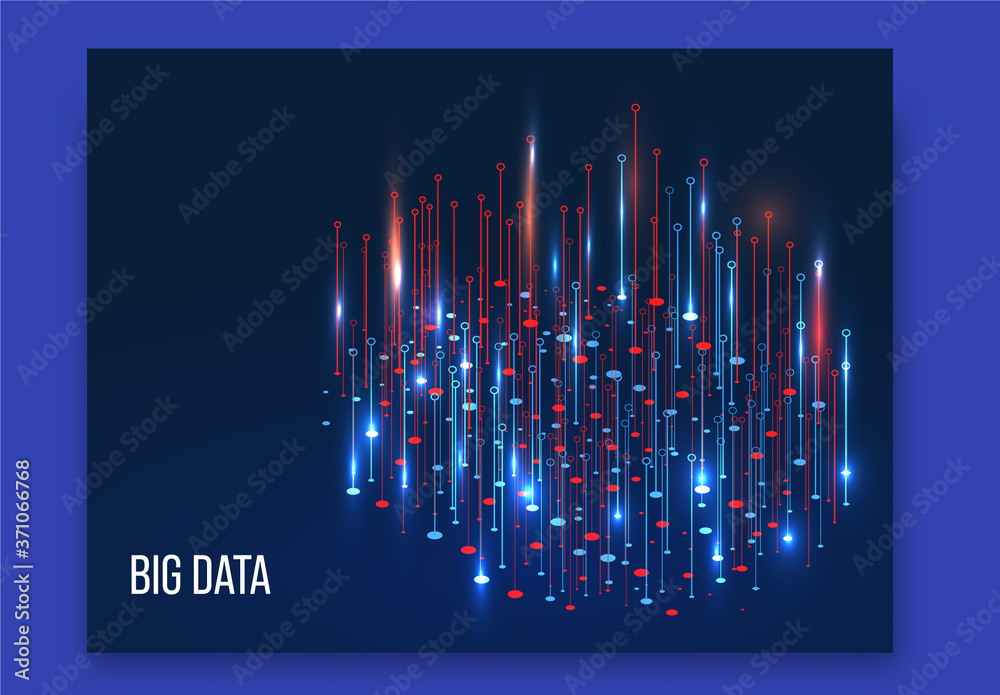 Shiny Red and Blue Rays on Blue Background Stock Template | Adobe Stock
