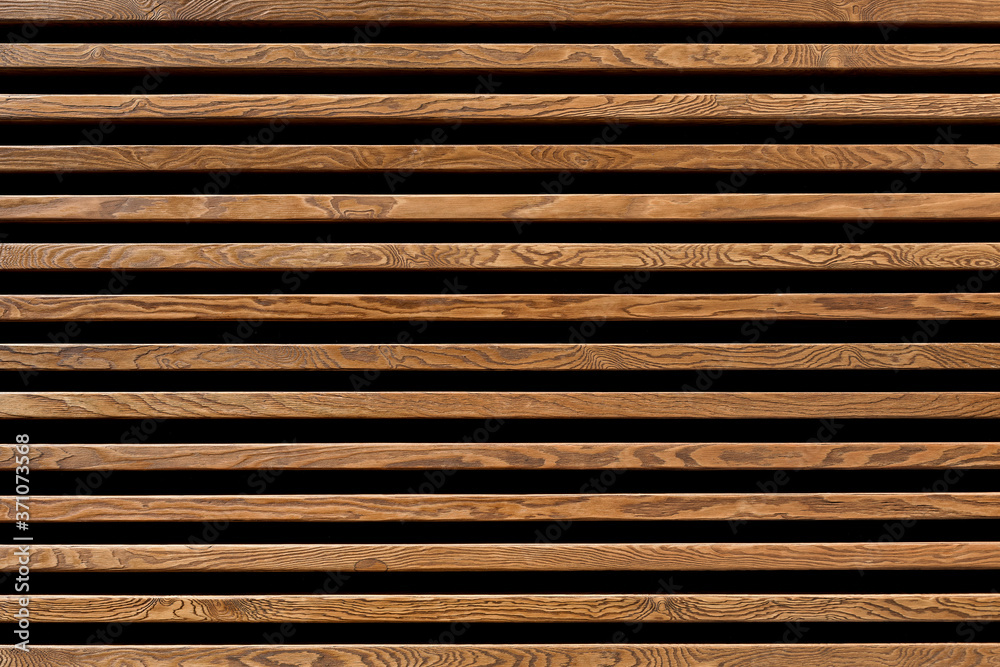 Texture of wood lath wall background. Seamless pattern of modern wall ...