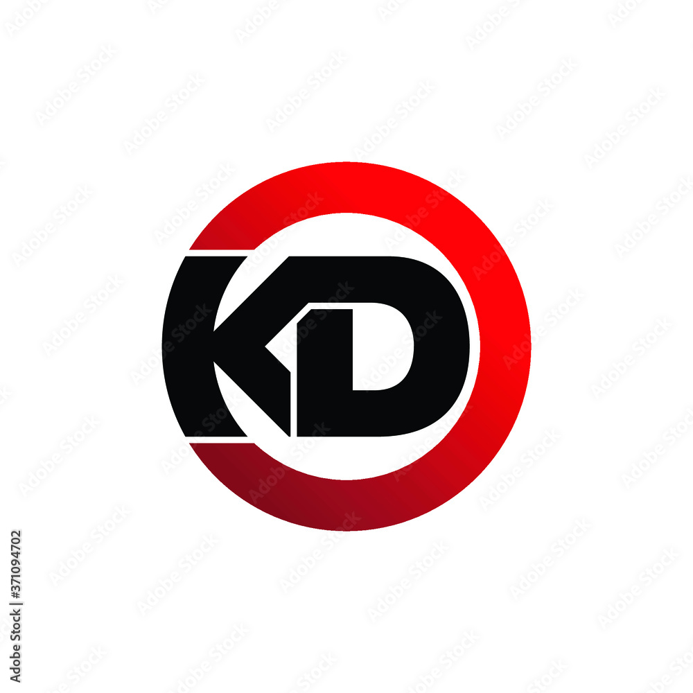 Letter KD monogram logo design Stock Vector | Adobe Stock