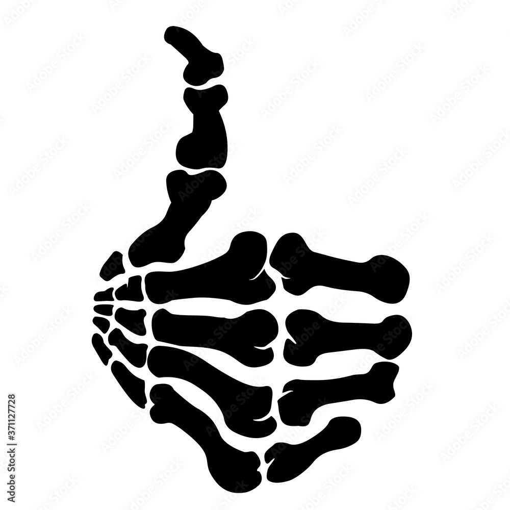 vector,skeleton hand gesture, stencil Stock Vector | Adobe Stock