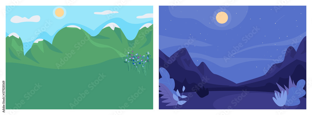 Cartoon Clear Night Sky