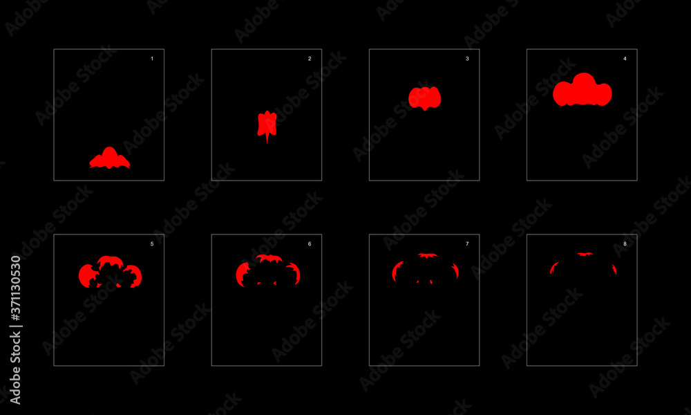Smoke effect. fire smoke animation sprite sheet. classic fire smoke ...