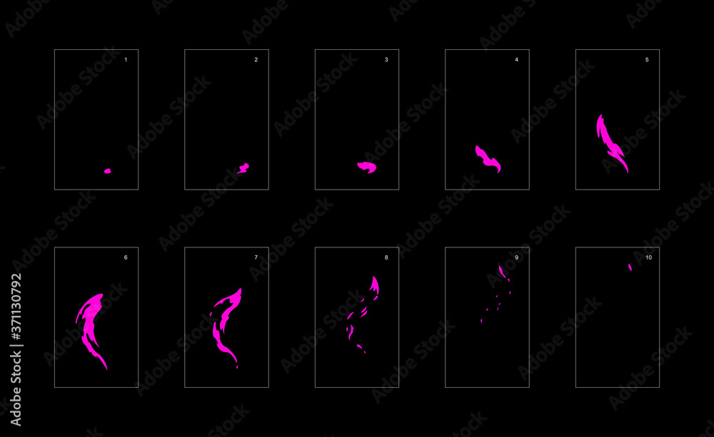 Smoke effect. Poison smoke animation sprite sheet. Classic poison smoke ...