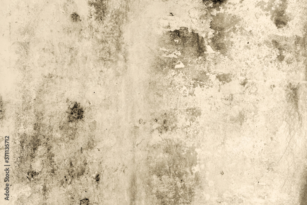 Background concrete wall, traces of weathering, worn wall damaged paint ...