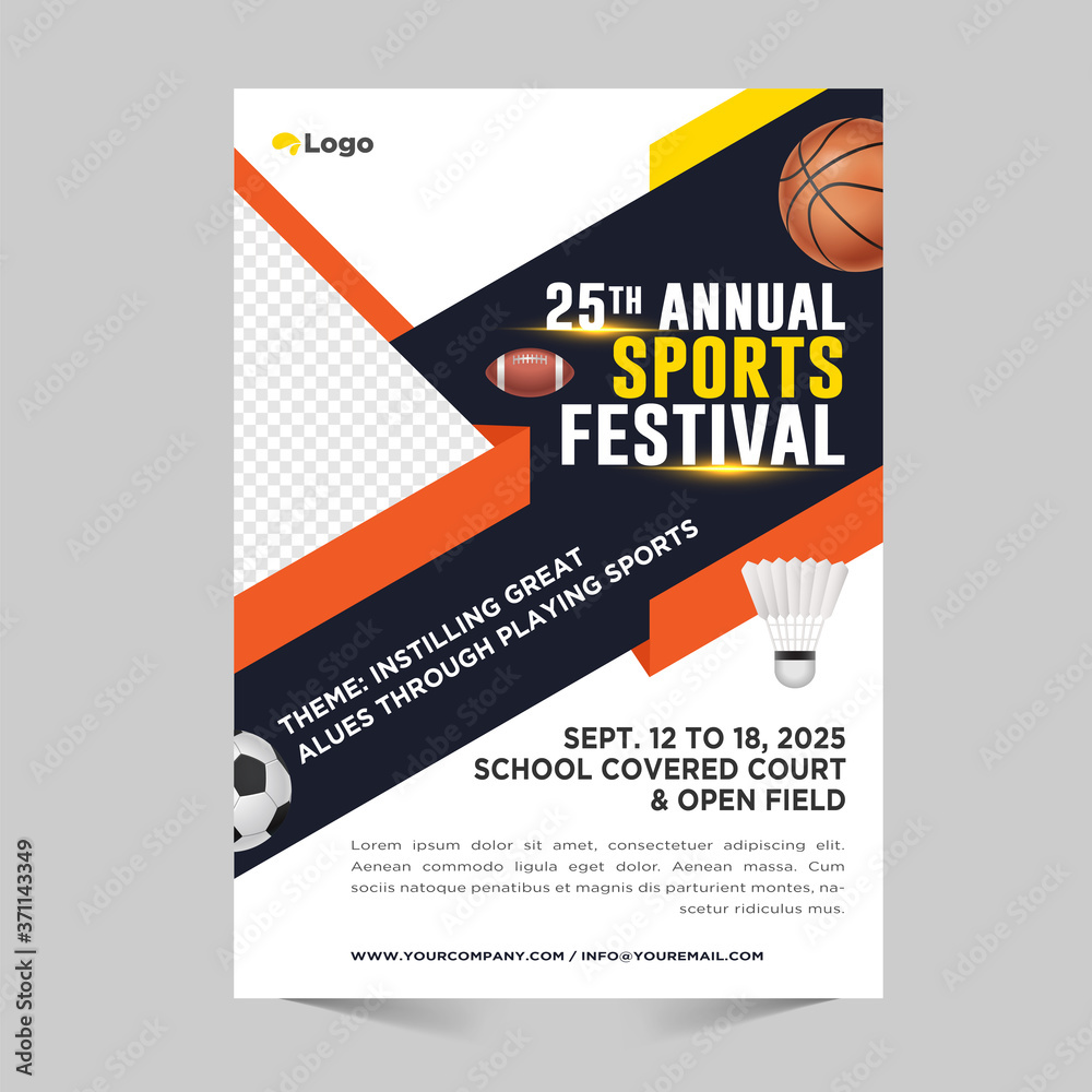 Vektorová grafika „Soccer Sportive Team Game Flyer Poster Vector ...