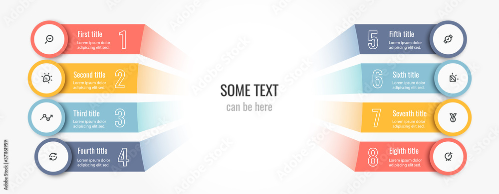 Plakat Vector Infographic label design template with icons and 8 ...