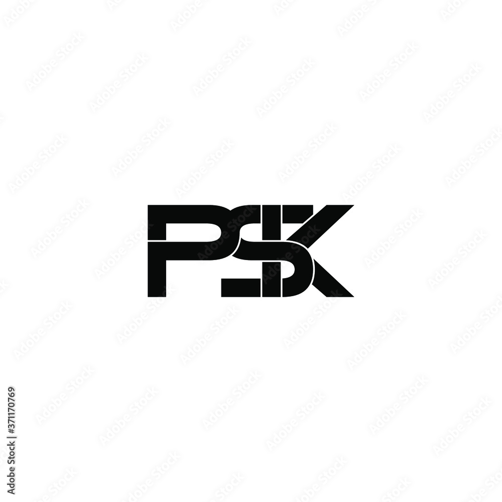 psk letter original monogram logo design Stock Vector | Adobe Stock