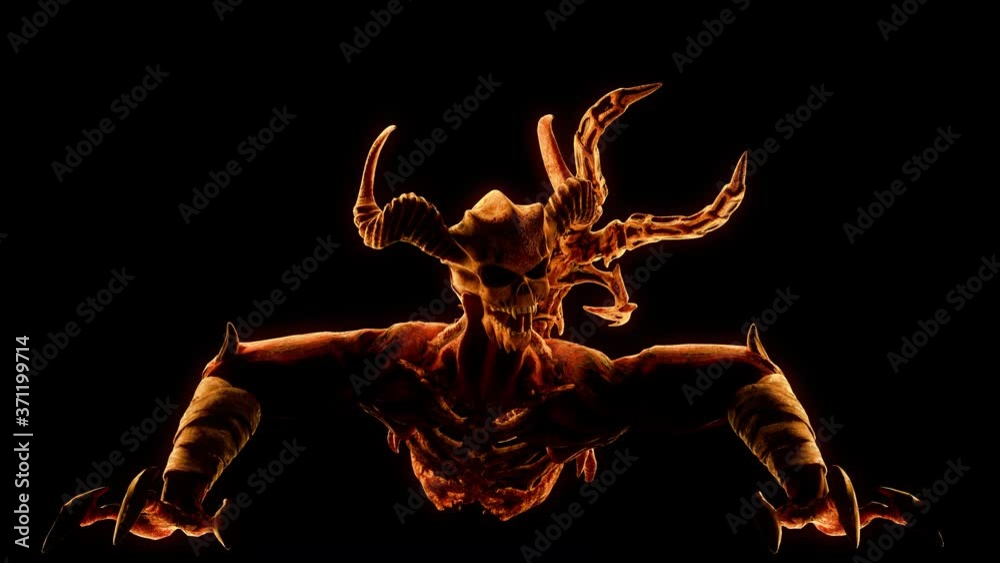 The Hell Creature VJ Loop is a motion graphics clip featuring horned ...