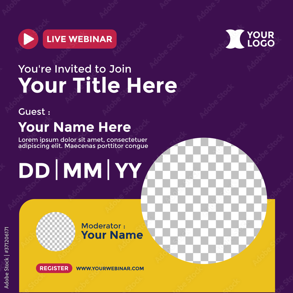 Webinar Poster Design for Social Media. Good for Promotion Your Webinar ...