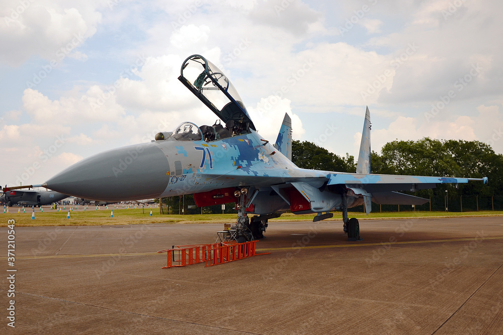 Sukhoi Su-27 Russian military jet Flanker Stock Photo | Adobe Stock