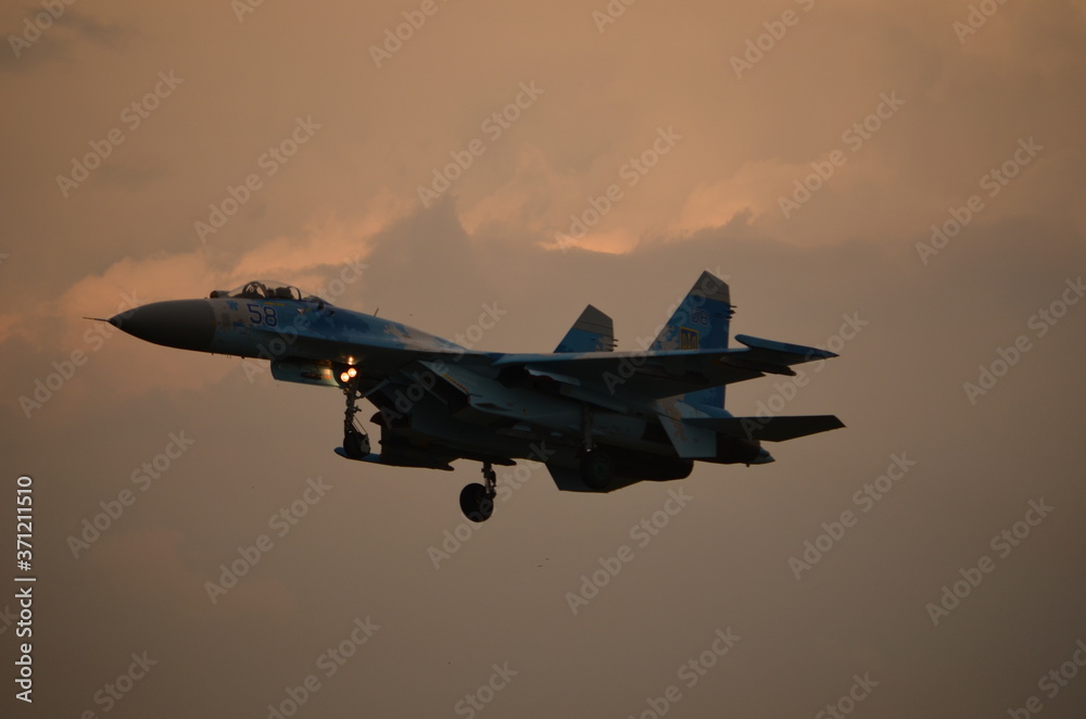 Sukhoi Su-27 Russian military jet Flanker Stock Photo | Adobe Stock