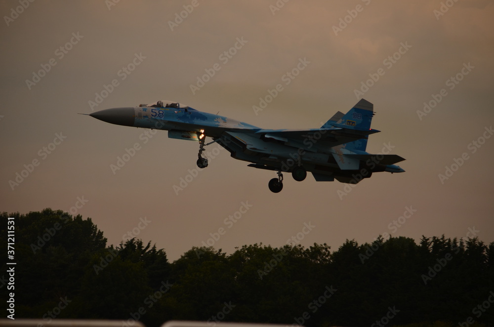 Sukhoi Su-27 Russian military jet Flanker Stock Photo | Adobe Stock