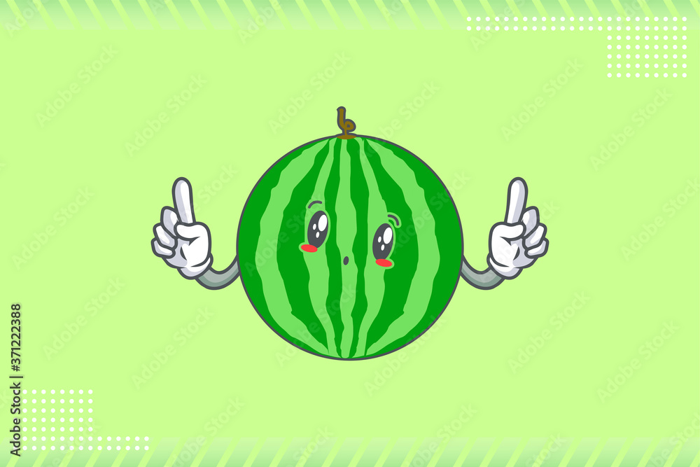 UH , OH, GASP Face Emotion. Double Forefinger Hand Gesture. Watermelon ...