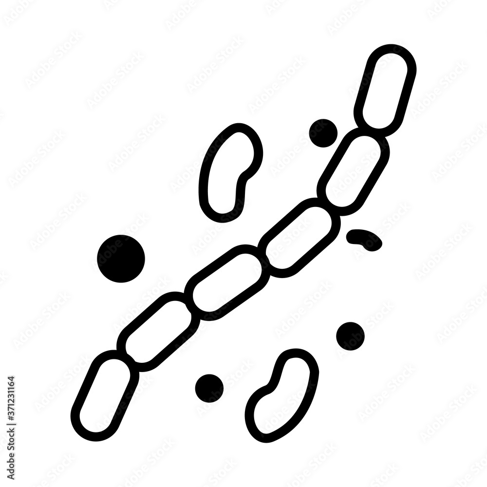 streptococcus bacterias icon, line style Stock Vector | Adobe Stock