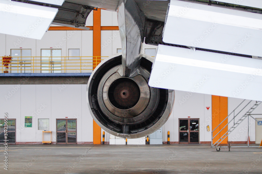 20 April 2010, Jakarta,Indonesia: Jet Engine At GMF AeroAsia Hanggar ...