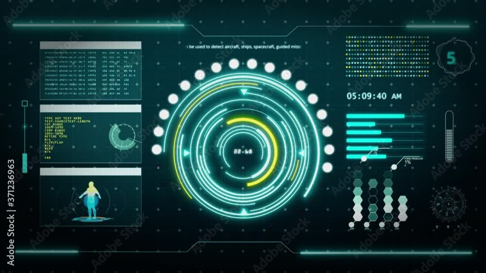 HUD digital transformation user interface computer screen display with ...