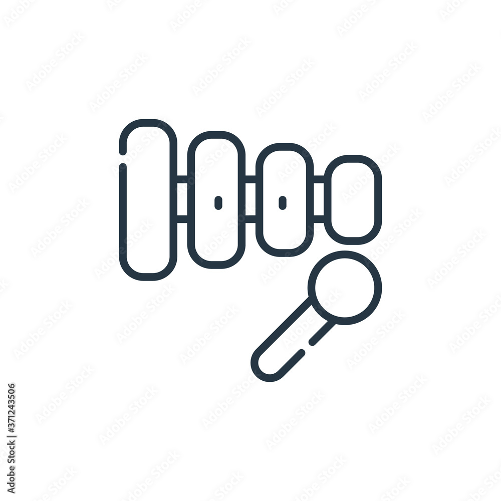 xylophone icon vector from baby and toys concept. Thin line ...