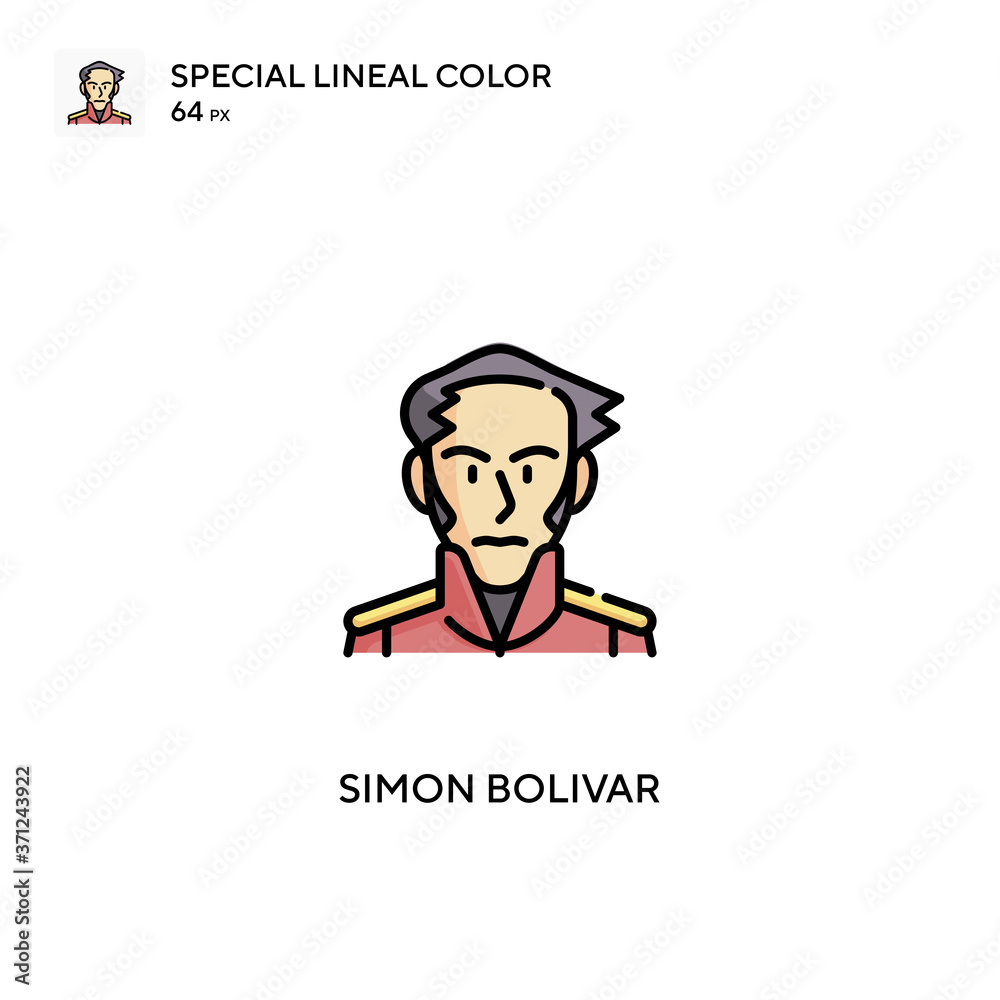 Simon bolivar Simple vector icon. Simon bolivar icons for your business ...