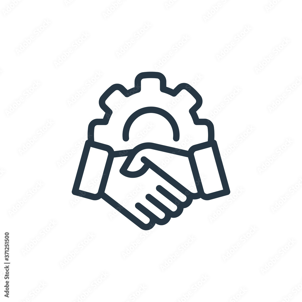 partnership icon vector from teamwork concept. Thin line illustration of partnership editable ...