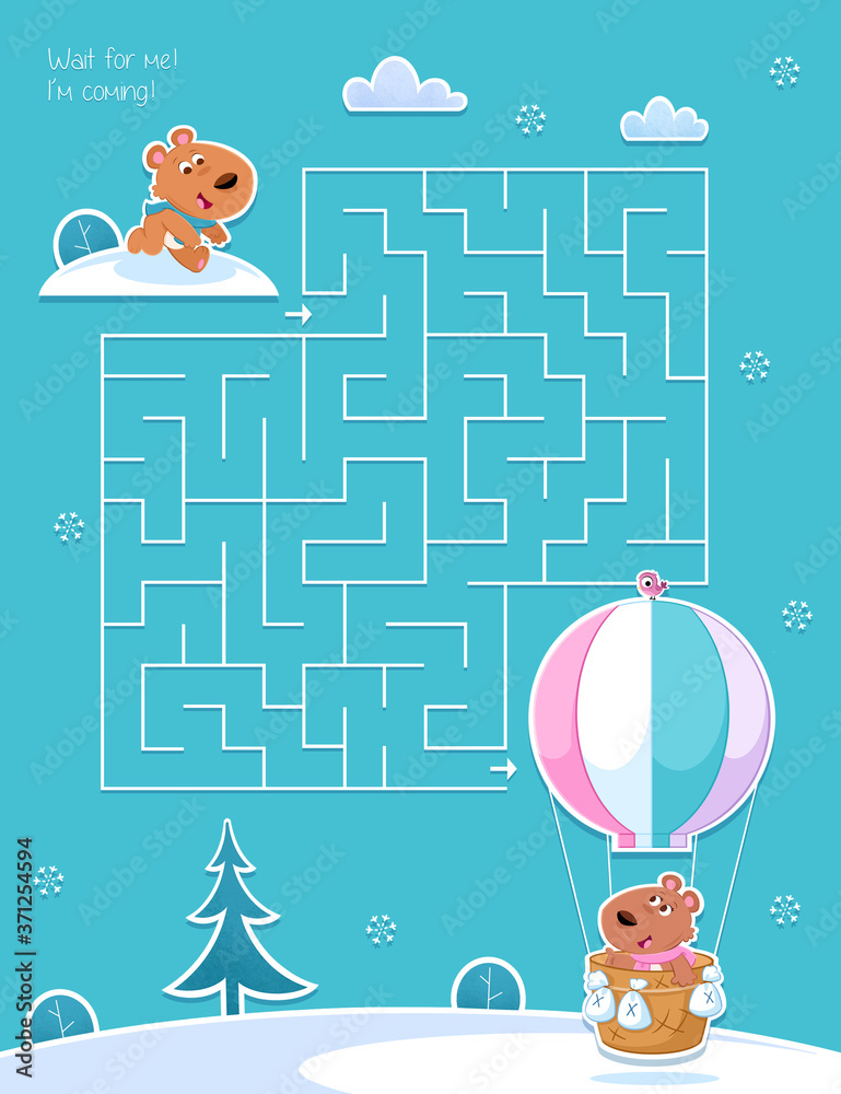 Adorable labyrinth game suitable for preschool and school children ...