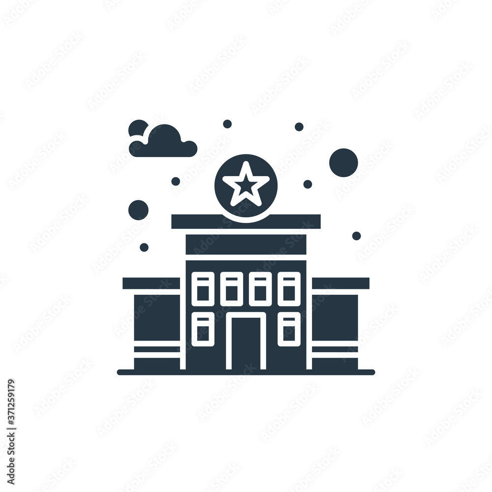 police station icon vector from city elements concept. Thin line ...