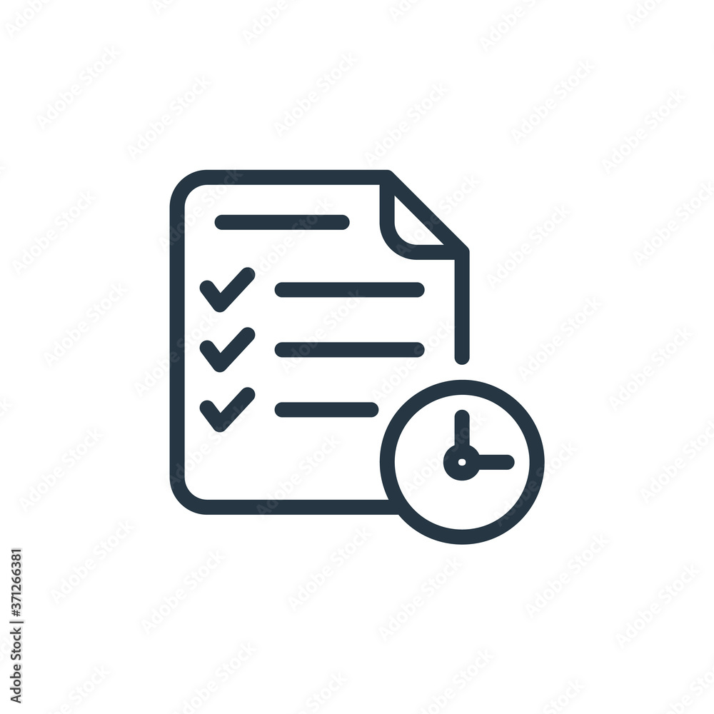 work schedule icon vector from teamwork concept. Thin line illustration ...