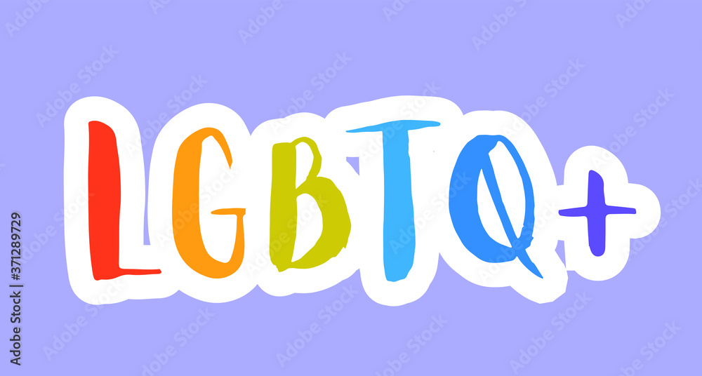 LGBTQ sticker vector rainbow colors. Clothes patch, badge, label, lgbt ...