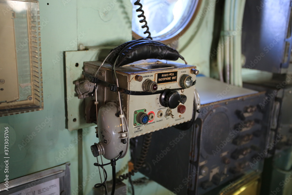 NEW YORK;OCT13: command room in intrepid sea air space museum in New ...
