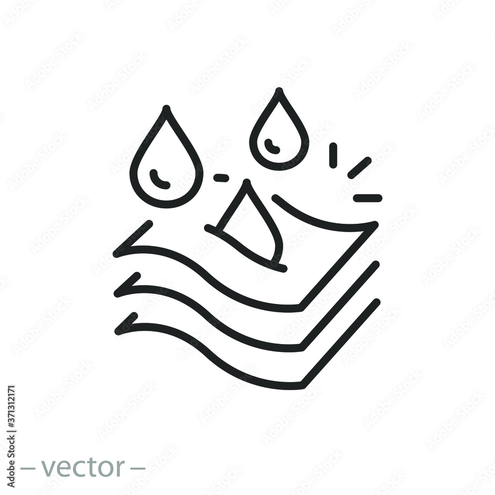 three layers fabric icon, moisture absorbing, absorption properties ...