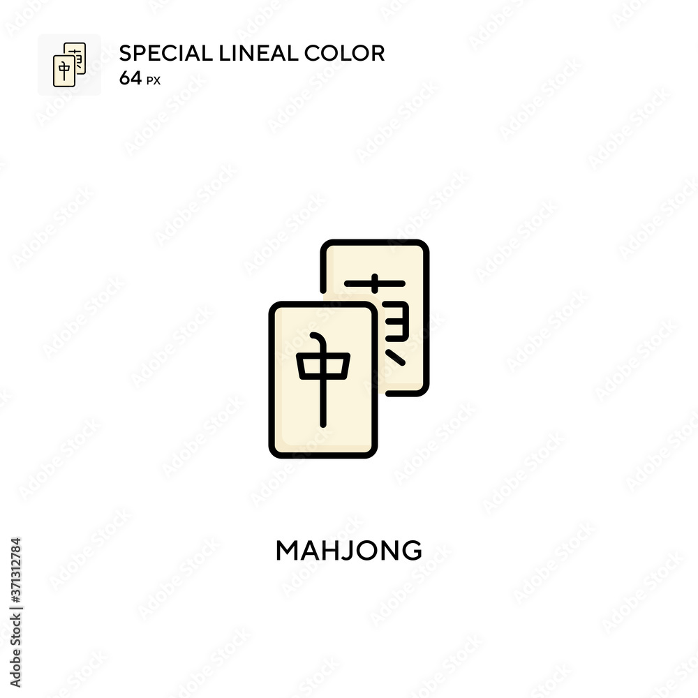 Mahjong special lineal color vector icon. Mahjong icons for your ...
