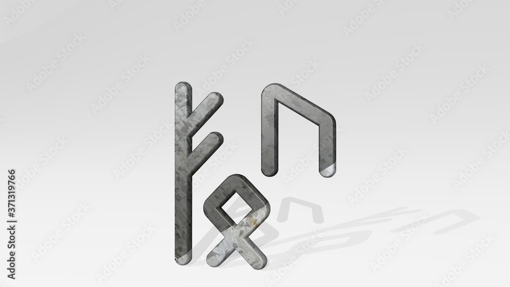 HISTORY CAVEMAN SYMBOLS 3D icon standing on the floor - 3D illustration ...