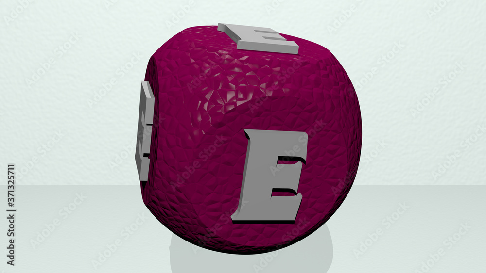 e dancing cubic letters - 3D illustration for background and design ...