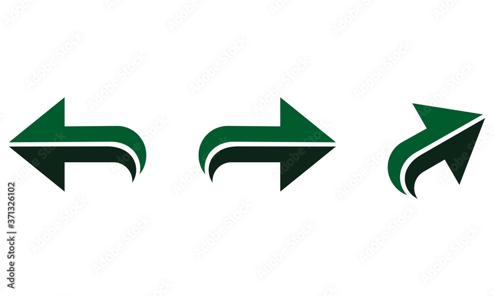 arrow shortcut icon vector silhouette isolated on white background ...