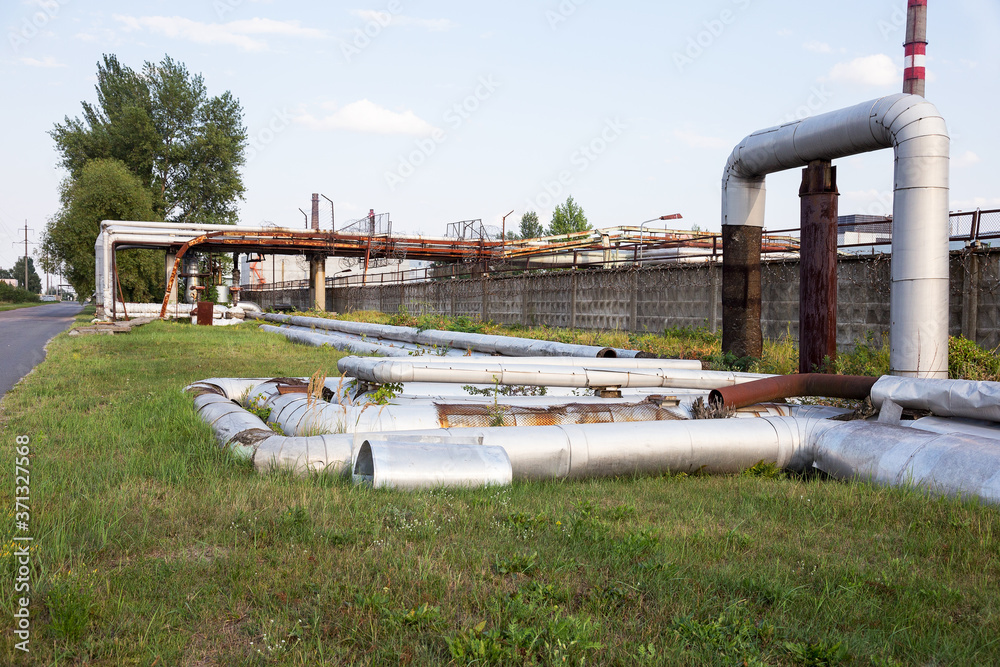 Heating main. Radioactive dead zone of Chernobyl. Chernobyl radioactive ...