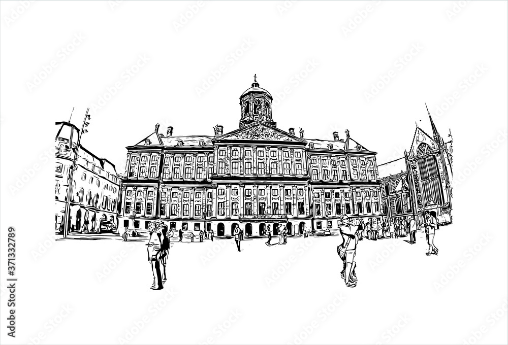 Building view with landmark of Amsterdam is the Netherlands’ capital ...