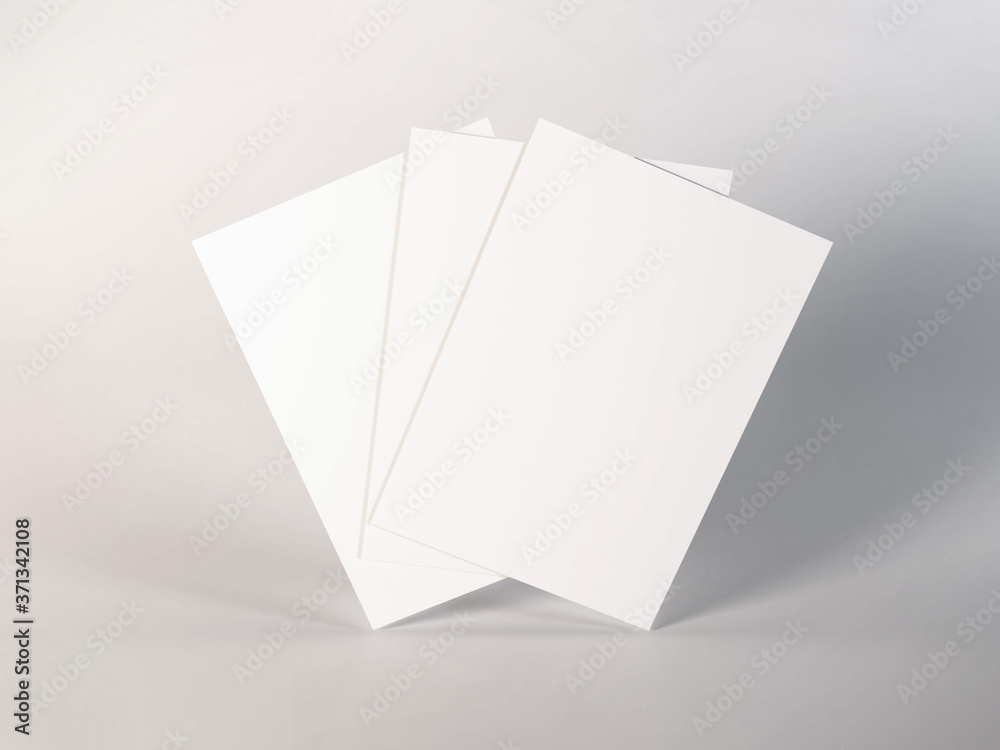 Realistic A4 Flyer Paper Preview Scene Isolated Stock Illustration ...