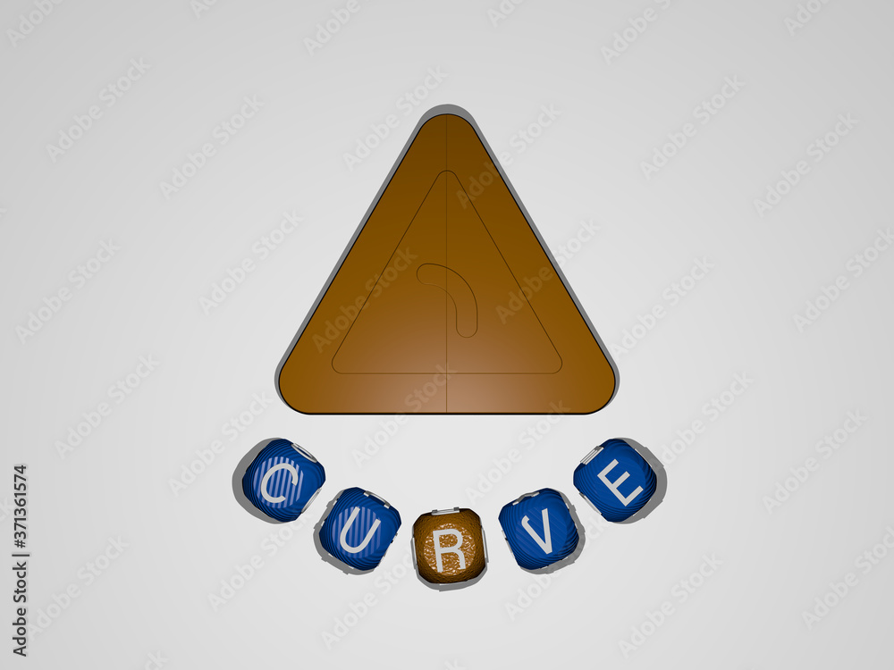 curve text around the 3D icon - 3D illustration for background and ...